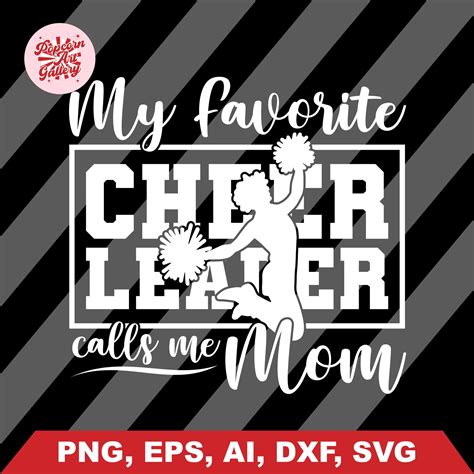 My Favorite Cheerleader Calls Me Mom Svg Cheer Mom Life Svg Cheer Mom