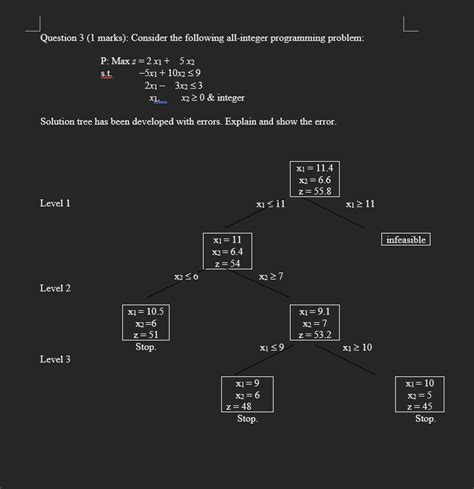 solved question 3 1 marks consider the following