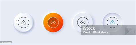 Swipe Up Button Line Icon Scrolling Arrow Sign Landing Page Scroll Line