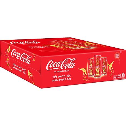 Thùng 24 Lon Mi nhon Nước Giải Khát Coca Cola vị Nguyên Bản Original