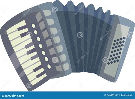 This Illustration Features An Accordion With Visible Keys And Buttons Highlighting Its Bellows