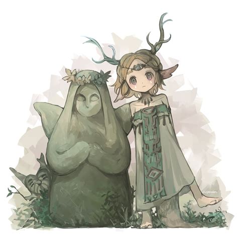 Princess Zelda And Korok The Legend Of Zelda And 1 More Drawn By Myon