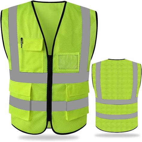 Buy FEimaX High Visibility Safety Vest Mesh Reflective Work Vests For Men Women With Pockets And