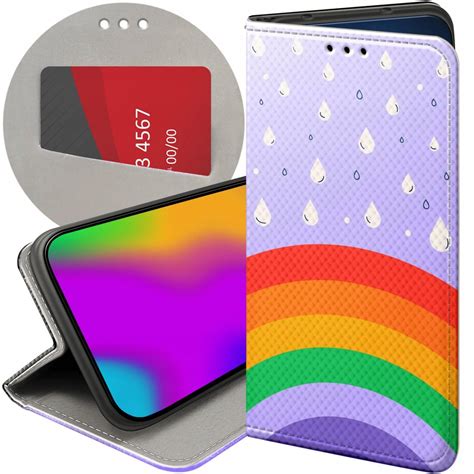Etui Z KlapkĄ Do Xiaomi 13 Lite Civi 2 Wzory TĘcza Rainbow FuteraŁ