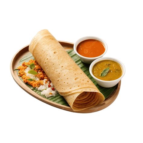 Masala Dosa Indian Traditional Food With Sambhar India Traditional