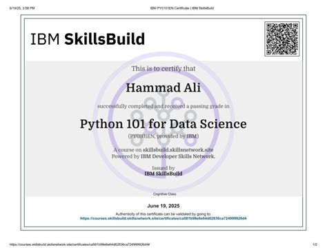 Ive Successfully Completed The Python 101 For Data Science Course Offered By Ibm Through