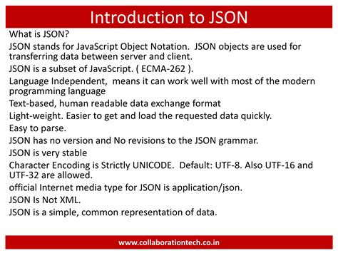 Introduction To Json And Ajax Ppt