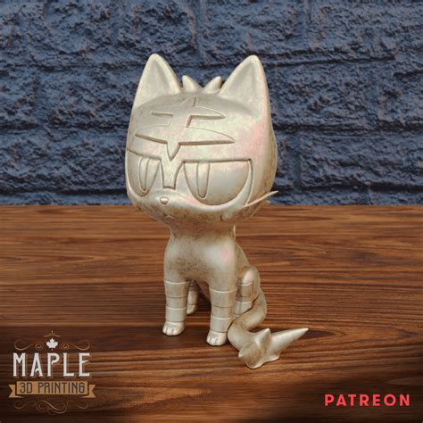 Litten Ornamental And Basic Pokemon 3d Model By Maple 3d Printing