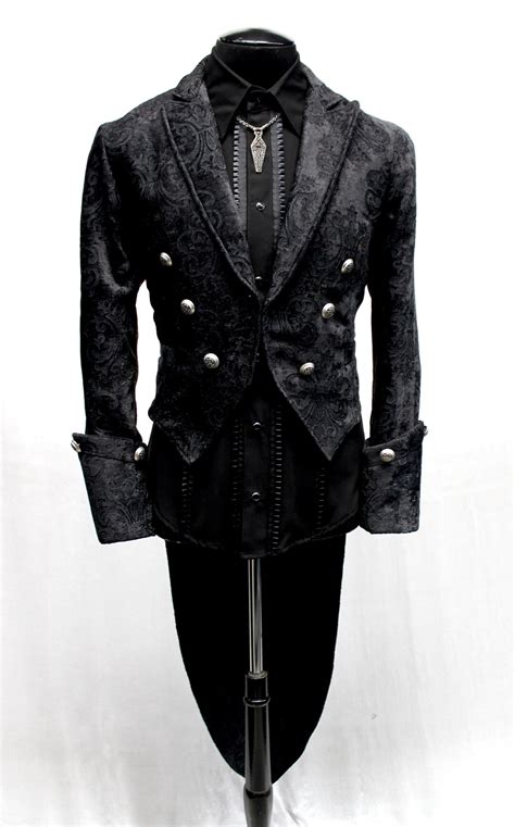 Imperial Tailcoat Black Velvet Brocade Etsy