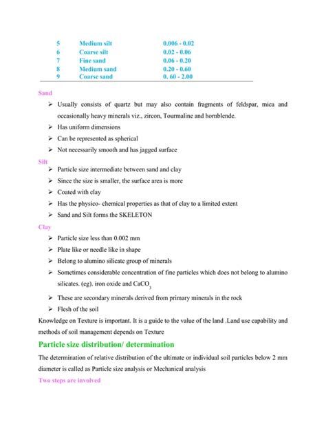 Typed Notes 29 Soil Texturepdf A4agriculture Typed Notes 29 Soil Texturepdf A4agriculture