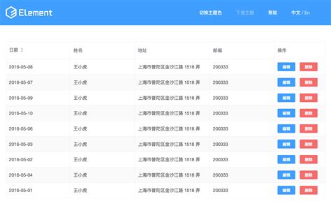 github hanxueqing element table element ui中关于table表格操作的demo