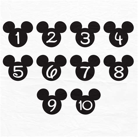 Mickey Mouse Svg Minnie Mouse Svg Numbers Svg Disney Numbers Svg The