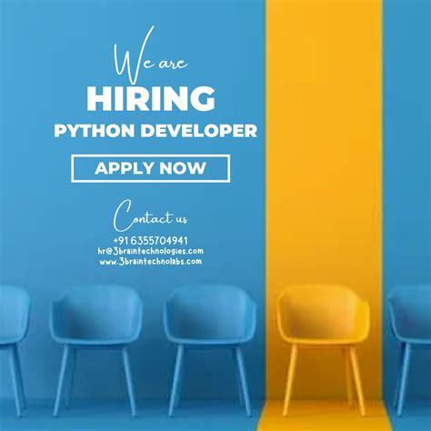 hiring pythondeveloper django flask backenddevelopment pythonjobs