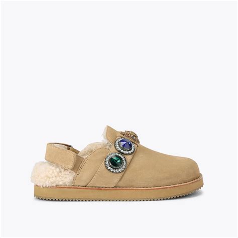 Octavia Casual Sling Mule Beige Suede Sandals By Kurt Geiger London