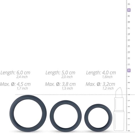 Boners 3 Piece Cock Ring Set Flat Rings