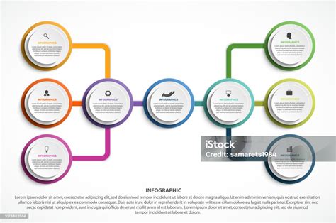 Infographic 비즈니스 프레 젠 테이 션 정보 배너 타임 라인 이나 웹 디자인을 위한 디자인 조직 차트 템플릿 0명에 대한 스톡 벡터 아트 및 기타 이미지 Istock