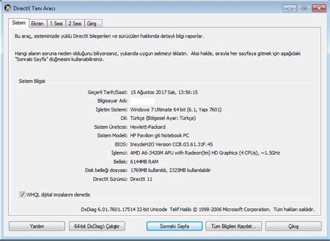 HP Pavilion G6 BIOS Güncelleme Technopat Sosyal