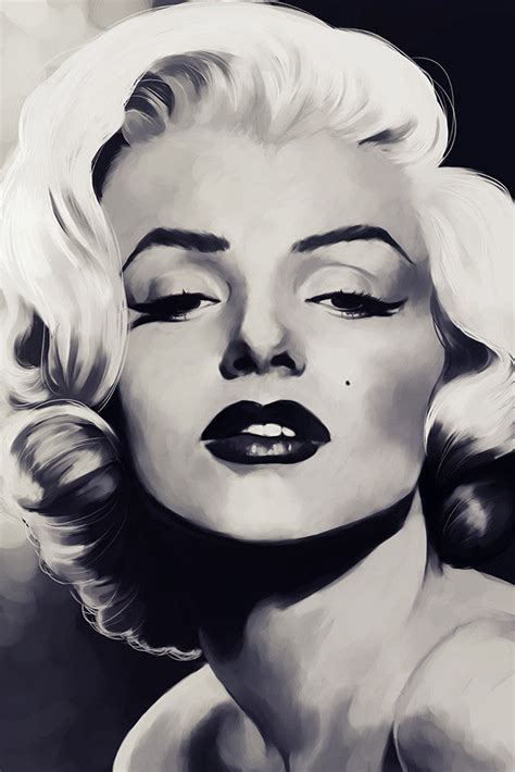 Marilyn Monroe Face Black And Whiteart Poster My Hot Posters