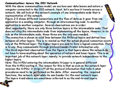 data communication principles communications across the osi network