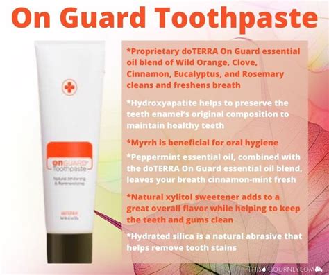 Improved Formula On Guard Toothpaste Natural Whitening Toothpaste
