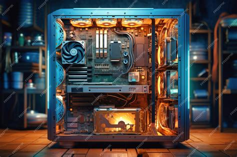 Una Caja De Computadora Sentada Encima De Una Mesa La Unidad Del