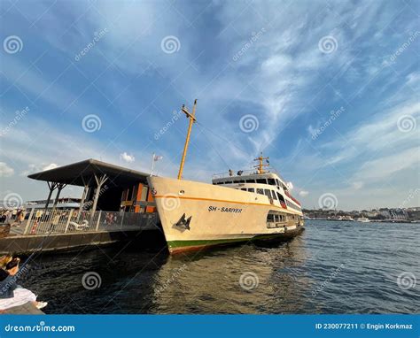 Passenger Ferry Docked At Karakoy Dock Istanbul Editorial Photo