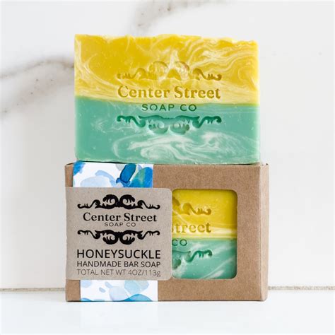 Honeysuckle Handmade Soap Bar Center Street Soap Co