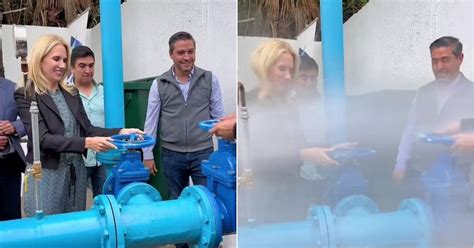 Una Alcaldesa Abrió Una Válvula De Agua Para Inaugurar Una Obra Y