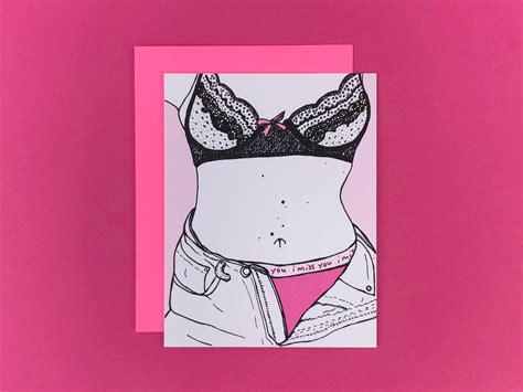 I Miss You Sex Positive Card Etsy