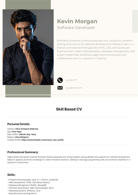 Free Skills Based Resume Templates To Edit Online And Download