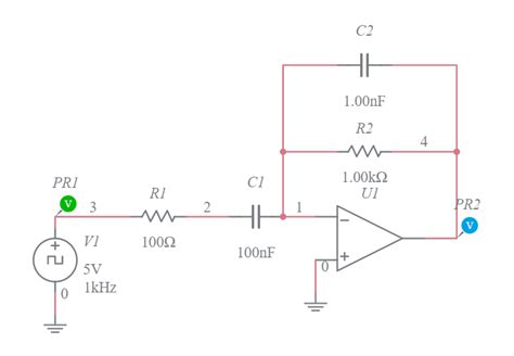Pulse Generator Differentiator Op Multisim Live