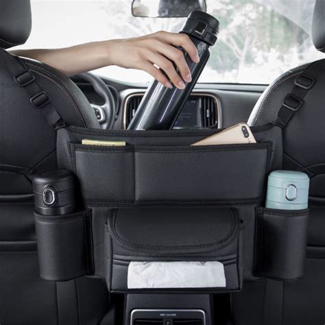 Leather Car Seat Middle Hanger Storage Bag For Bmw E46 E60 E90 F80 F01 F06 F10 F12 F15 G30 320i