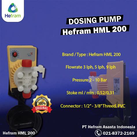 Dosing Pump Connector — Hefram Hml 200 By Tinahefram Medium