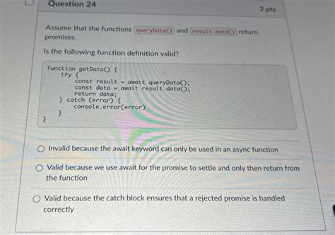 Solved Assume That The Functions Promises And Return Is The Chegg