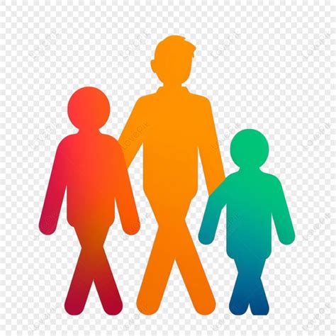 家庭日漸變插畫家庭插畫穆斯林插畫用圖png圖案素材免費下載，可愛卡通圖片，尺寸2500 × 2500px Lovepik