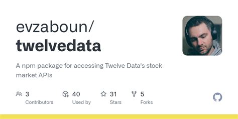 Github Evzabountwelvedata A Npm Package For Accessing Twelve Datas