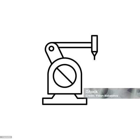 로보틱 로봇 개요 아이콘입니다 기호와 기호는 웹 로고 모바일 앱 Ui Ux에 사용할 수 있습니다 가상현실에 대한 스톡 벡터 아트