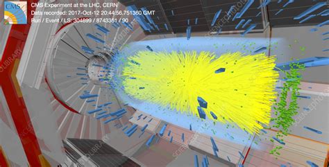 Xenon Ion Collision Event In Cerns Cms Detector Stock Image C056