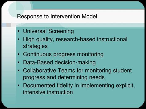 Ppt The Slp And Response To Intervention An Integrated Approach