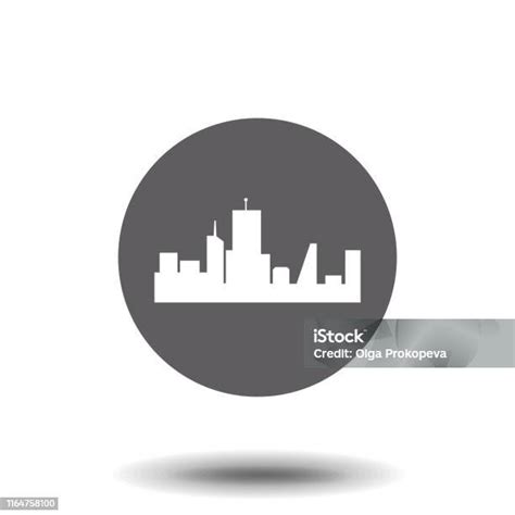 도시 아이콘의 실루엣입니다 플랫 디자인 그래픽 및 웹 디자인을 위한 간단한 벡터 일러스트레이션 Eps 10 0명에 대한 스톡 벡터 아트 및 기타 이미지 Istock