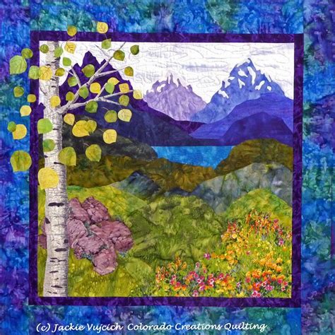 Landscape Raw Edge Fusible Full Sized Art Quilt Pattern With Easy To