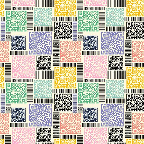 Premium Vector Bar Code And Qr Code Seamless Pattern Design Modern