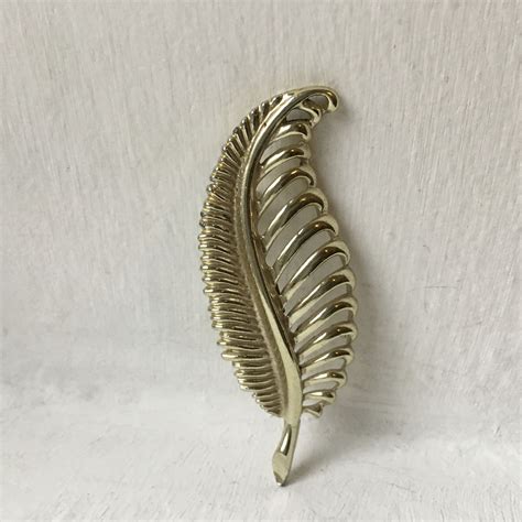 Sarah Coventry Brooch Leaf Brooch Vintage Designer Brooch Etsy Uk