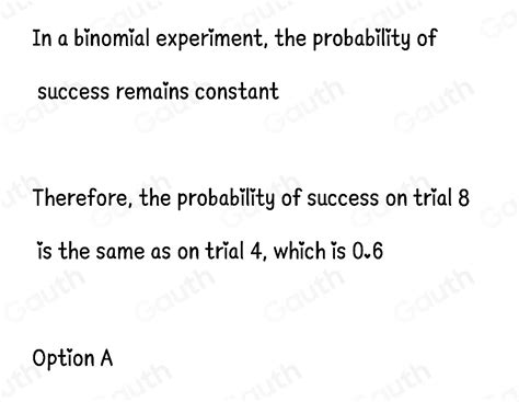 Solved A Binomial Experiment Consists Of 11 Trials The Probability Of