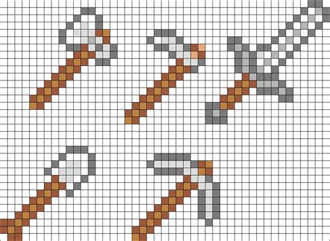 Minecrfat Tools Iron Perler Bead Pattern Bead Sprites Misc Fuse