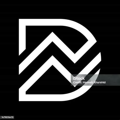 최소 Dn 로고 고급스러운 배경에 Nd 문자의 아이콘입니다 Dn 모노그램 이니셜을 기반으로 한 로고 아이디어 전문적인 다양한
