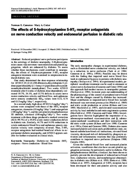 Pdf The Effects Of 5 Hydroxytryptamine 5 Ht2 Receptor Antagonists On