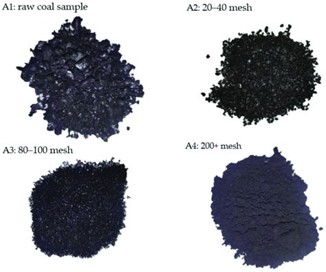 Coal Samples With Different Particle Sizes Download Scientific Diagram