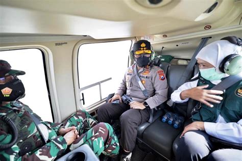 Pejabat Forkopimda Jatim Pantau PPKM Darurat Melalui Jalur Udara
