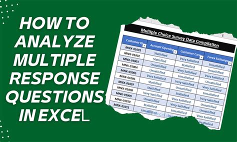 How To Analyze Multiple Response Questions In Excel A Comprehensive